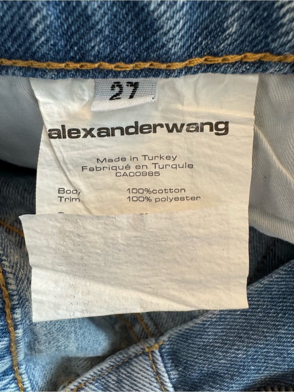 Alexander Wang | Jeans | Alexander Wang Light Blue Crystal Pinstripe ...